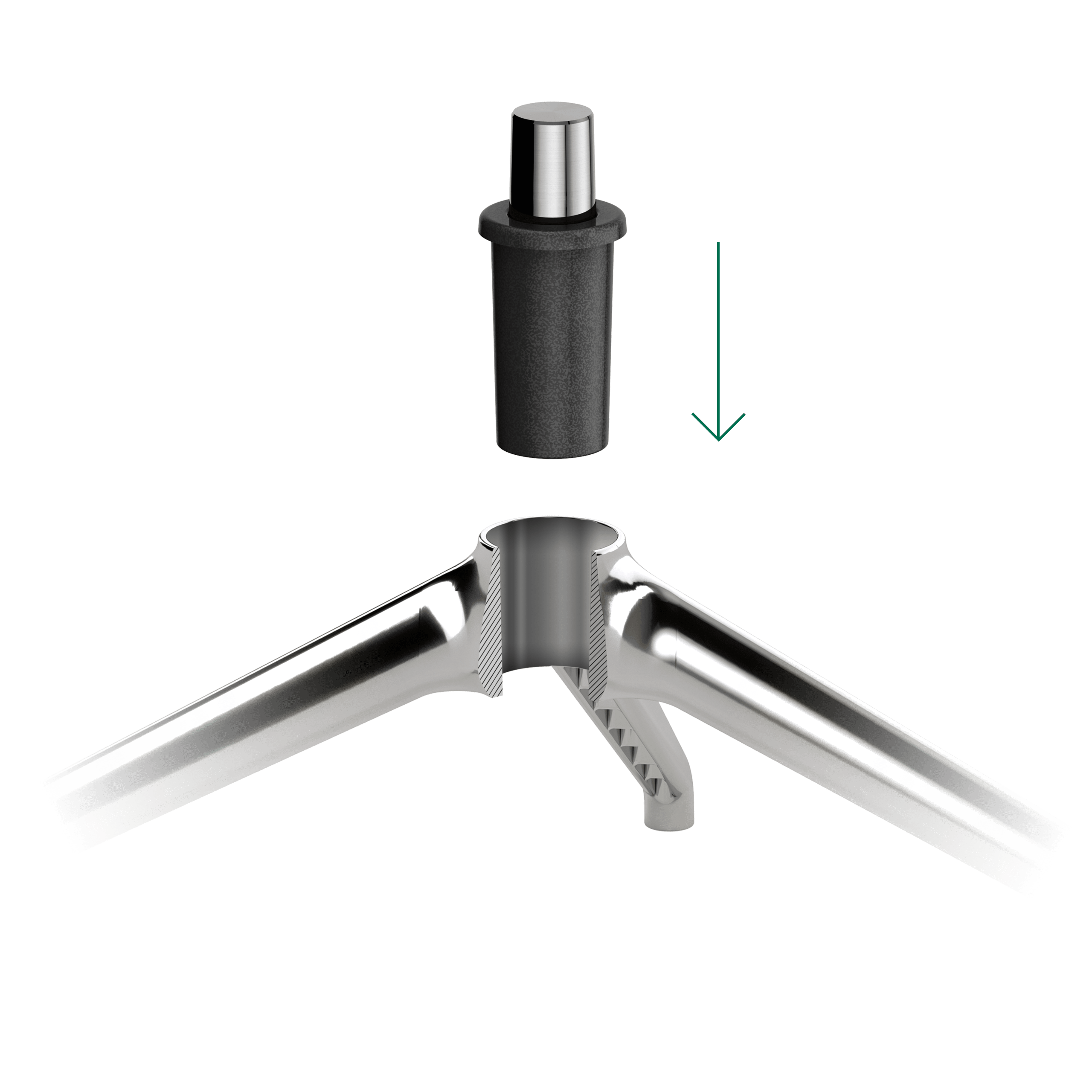 Ø 40 mm self-return swivel column - Donati — Donati